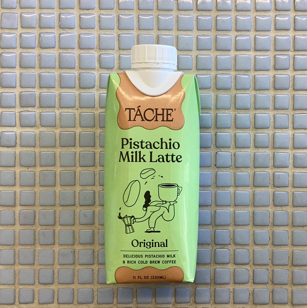 tache pistachio milk latte | SIP SNACK