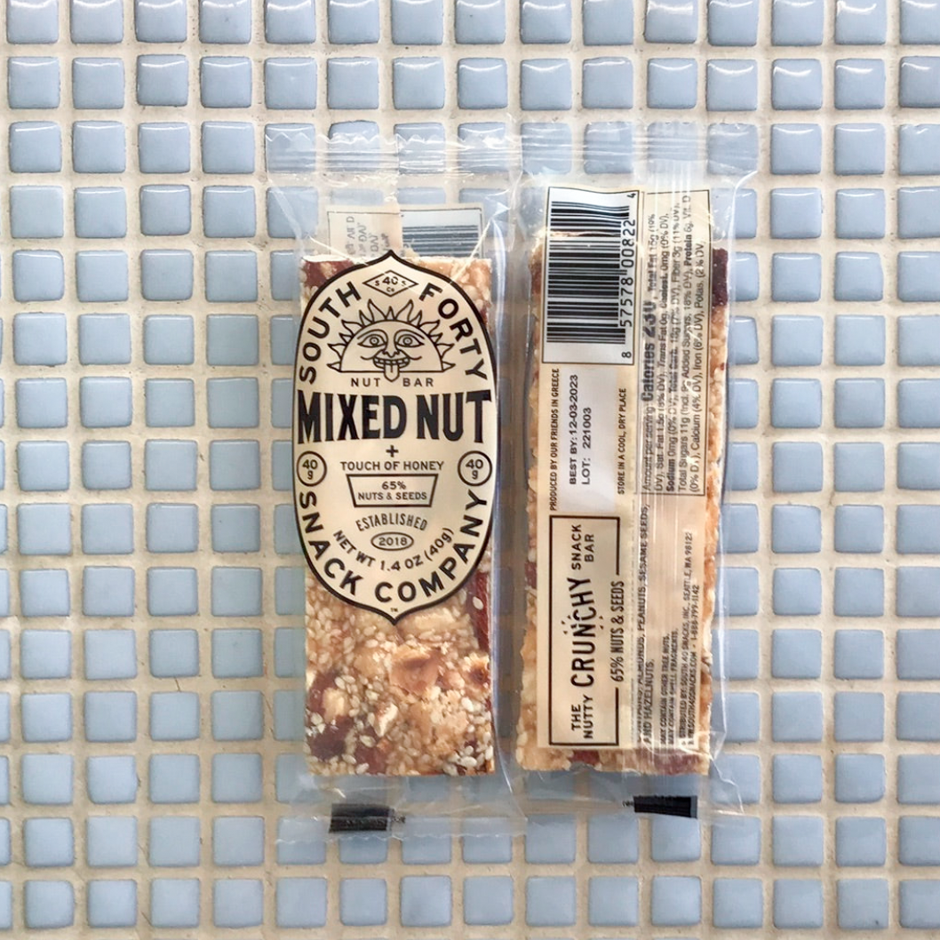 south forty mixed crunchy nut bar | SIP SNACK
